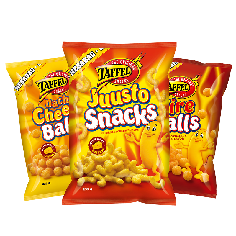 Potatischips, ostsnacks och andra snacks | Taffel
